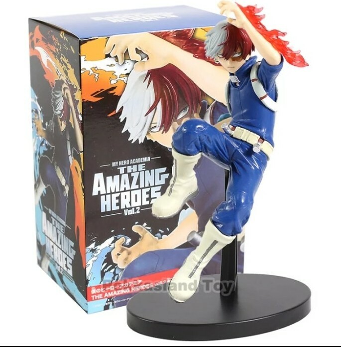 3 Figurines My Hero Academia Shoto Todoroki Midoria And Bakugo Box ...