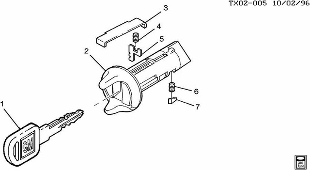 Genuine GM Ignition Lock Cylinder 25832354 for sale online | eBay