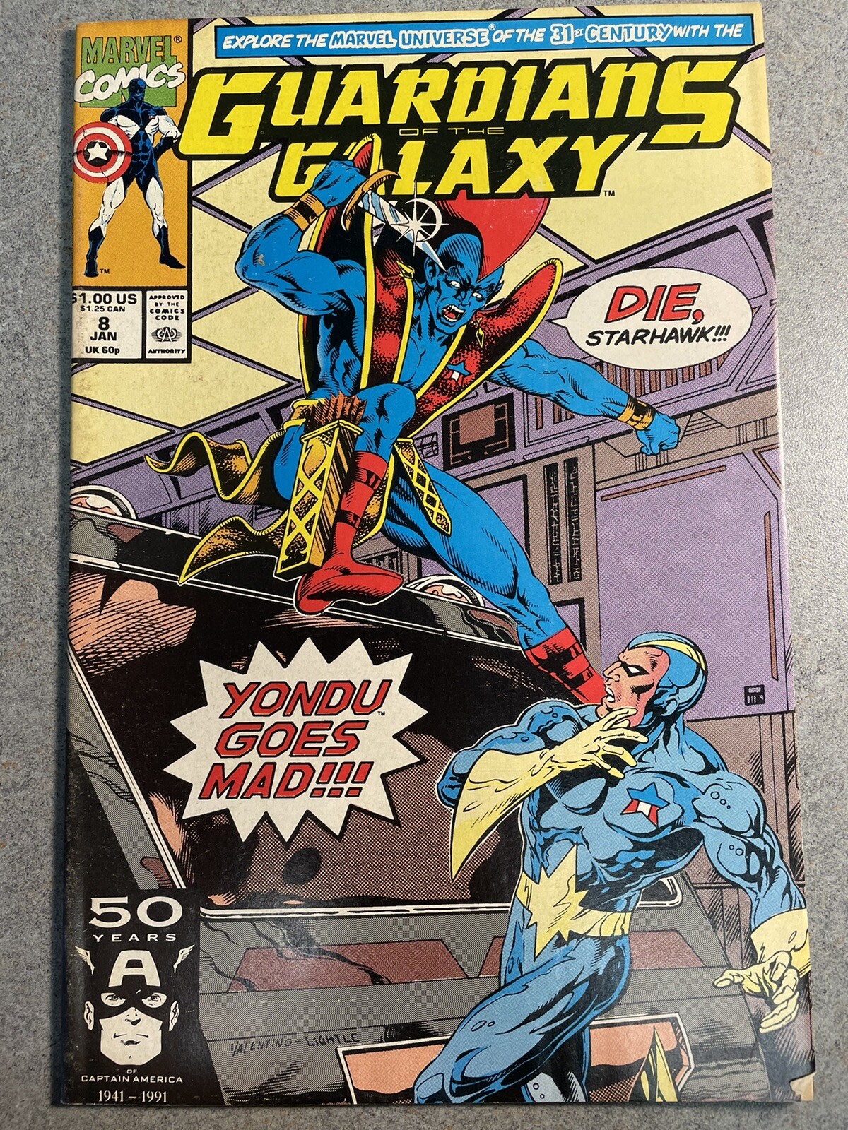 GUARDIANS OF THE GALAXY #8 (1991) KEY! 1ST CAMEO APPEARANCE OF RANCOR ...