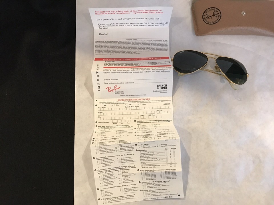 62[]14mm VINTAGE USA B&L RAY BAN LARGE METAL G15 AVIATOR SUNGLASSES ...