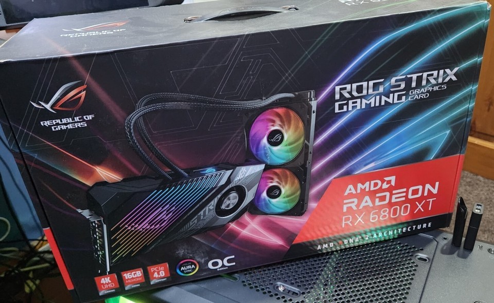 ASUS ROG Strix LC Radeon RX 6800 XT OC 16GB GDDR6 Graphics Card. GOLDEN ...