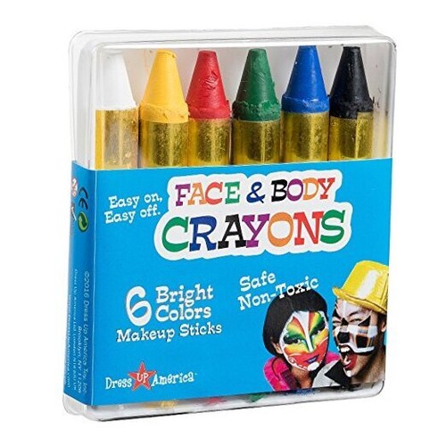 Face Paint 6 Color Crayon - Color Face Paint Ultimate Party Pack,Multi ...