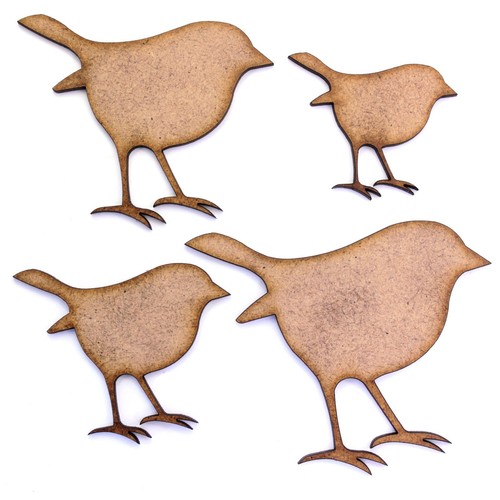 Robin Craft Shape, Various Sizes, 2mm MDF Wood. Christmas, Winter, Bird ...