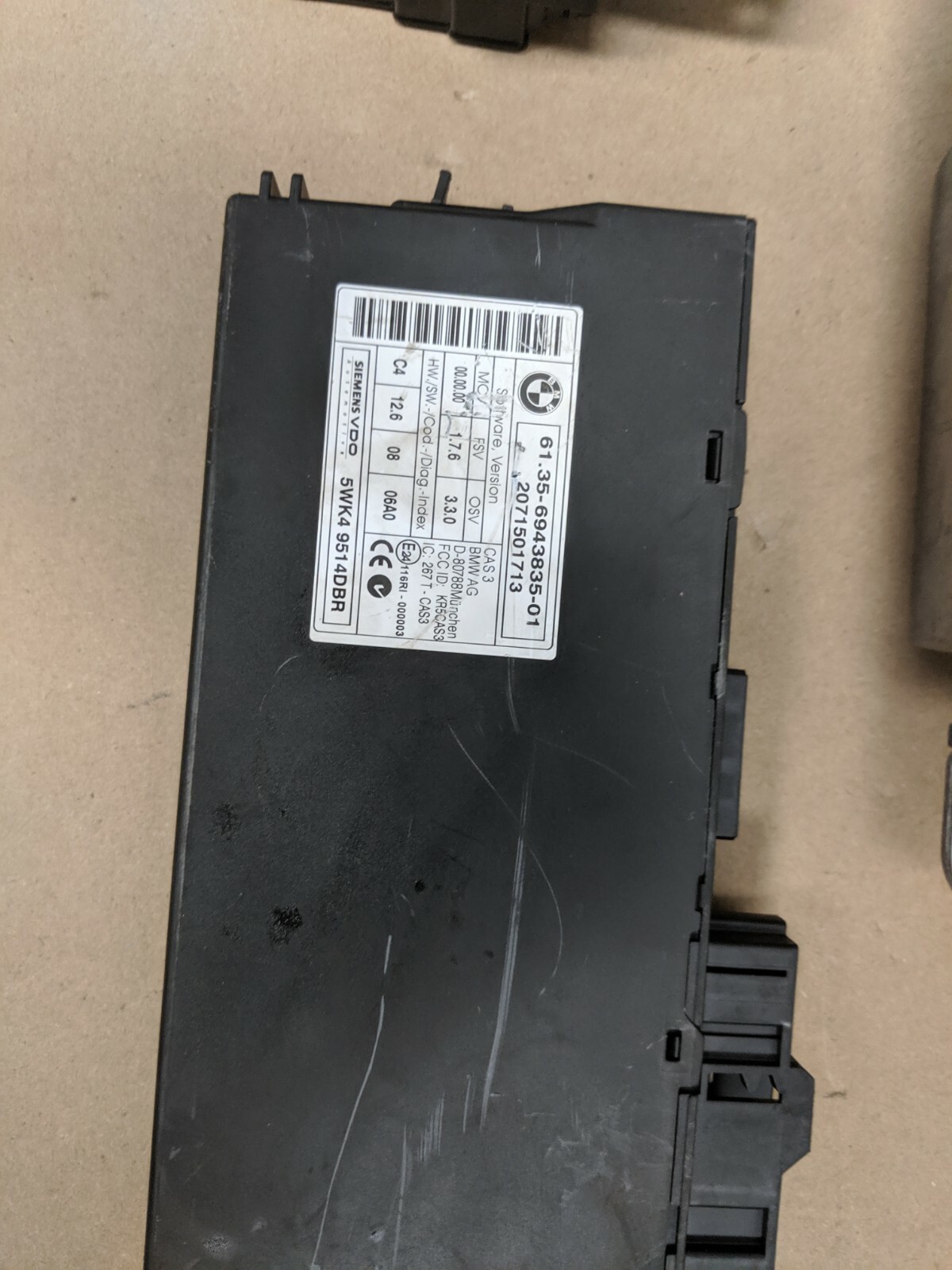 BMW E82 E88 E90 E92 E60 E61 135i 335i 535i N54 ENGINE ECU DME CAS LOCK ...