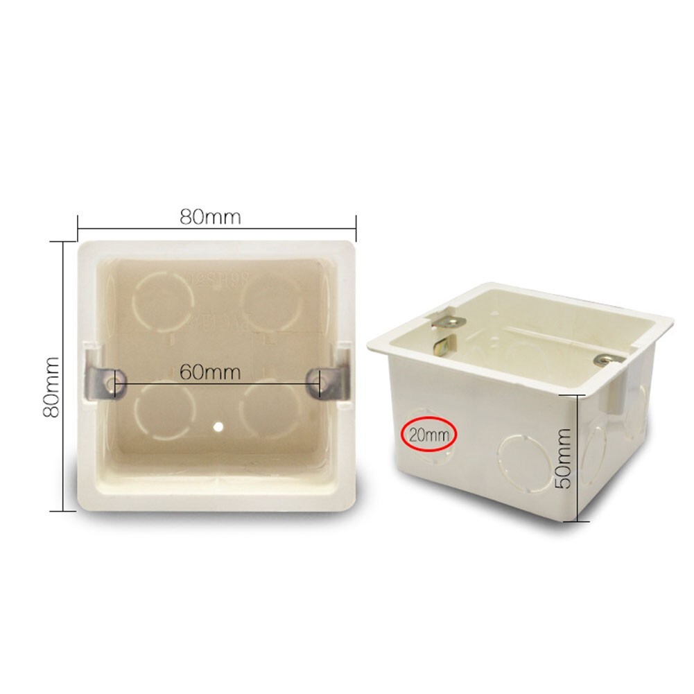 High Quality Socket Box Light Switch 80x80x50mm European Standard Light ...