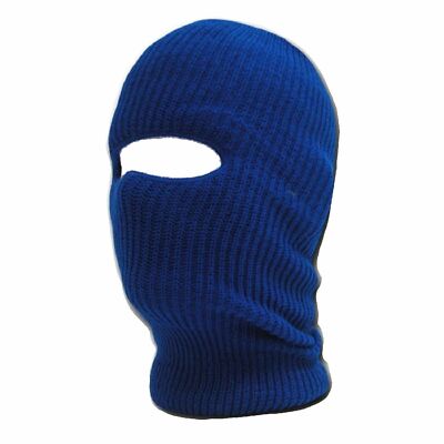 Royal Blue 1 One Hole Winter Cold Weather Knit Face Mask Stocking Cap ...