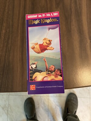 Walt Disney World Magic Kingdom Guide Map January 2001 Winnie the Pooh ...