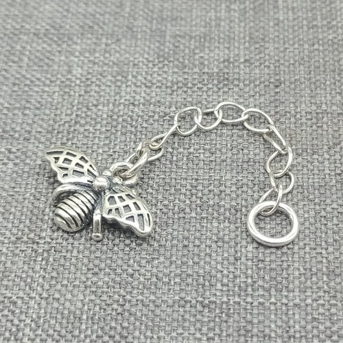 2pcs of 925 Sterling Silver Honey Bee Extension Chains for Bracelet ...