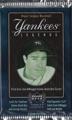 2000 U.D. Yankee Legends Baseball Pack Mantle, DiMaggio, Ruth Autos ...
