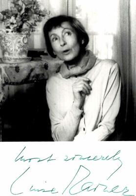 Luise Rainer * Original Signature on Photo Print Card 9x12 - No. 7078 D ...