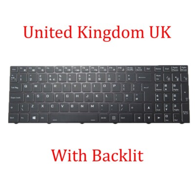 Backlit UK Keyboard For Slimbook For HERO For Intel i7 13620H Black ...