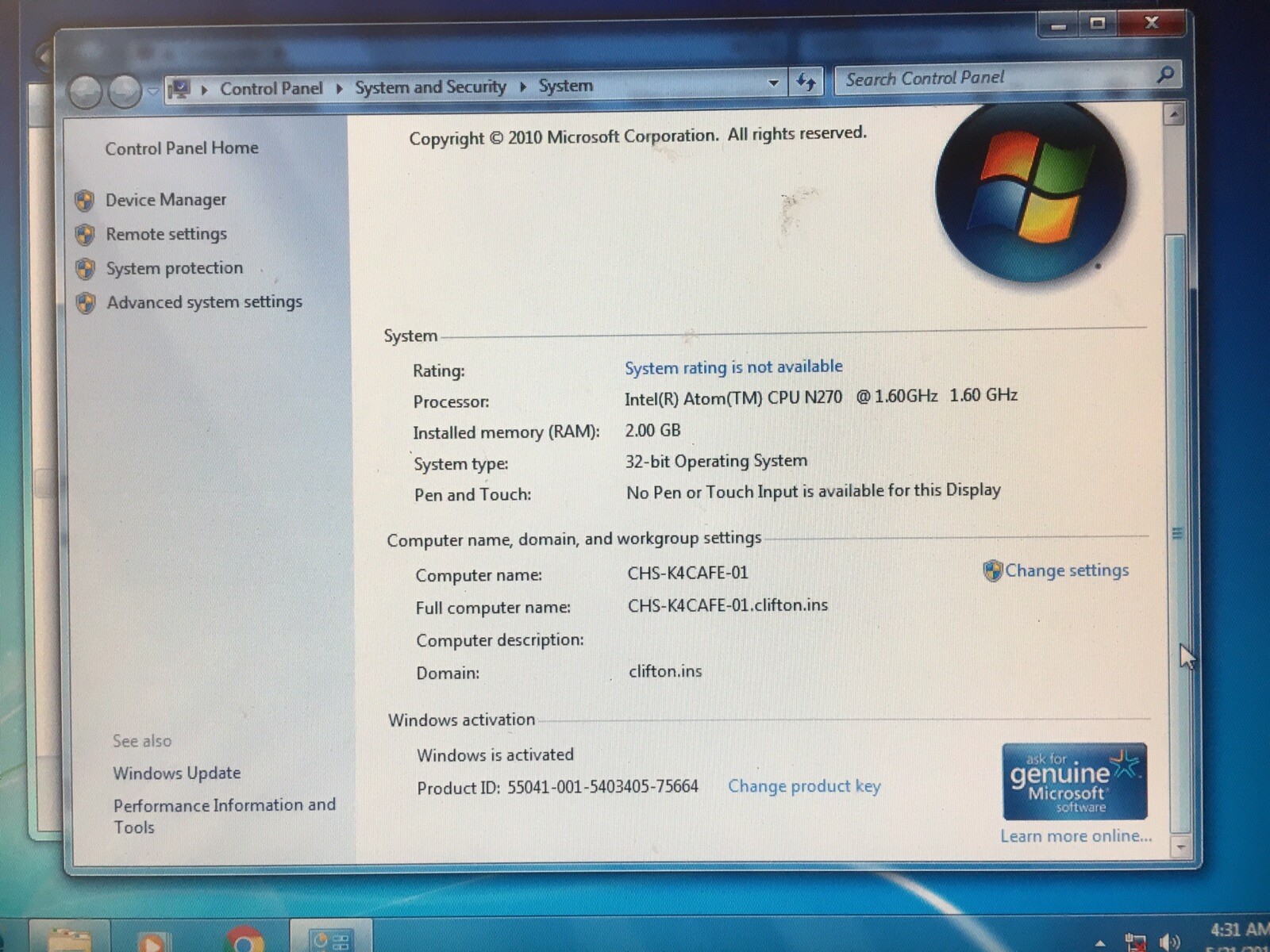 J2 615 POS System w/ Intel Atom 1.6GHz, 120GB HDD, 2GB Ram Win 7 615 RT ...