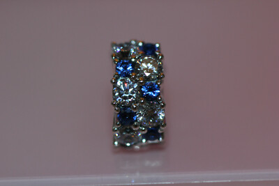 NIB 2020 PANDORA CLEAR & BLUE SPARKLING CLIP charm 799171c01 $55 BAGTAG ...