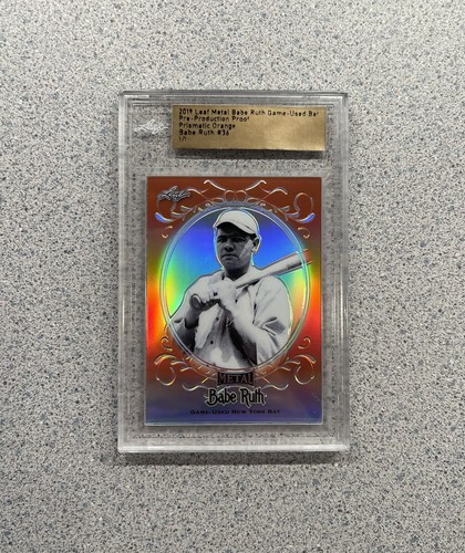 2019 Leaf Metal #36 Babe Ruth Pre-Production Proof Prismatic Orange 1/1 ...