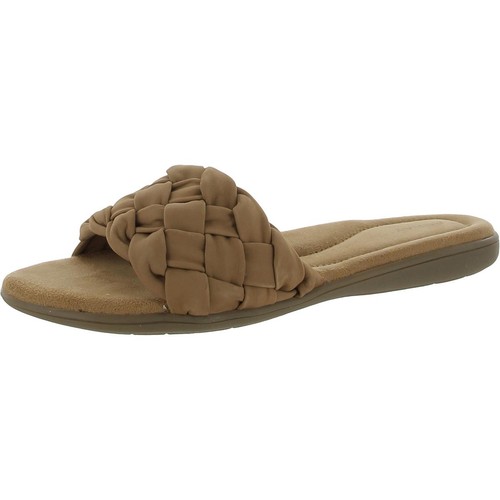 Array Womens Callisto Tan Leather Slide Sandals Shoes 10 Medium (B,M ...