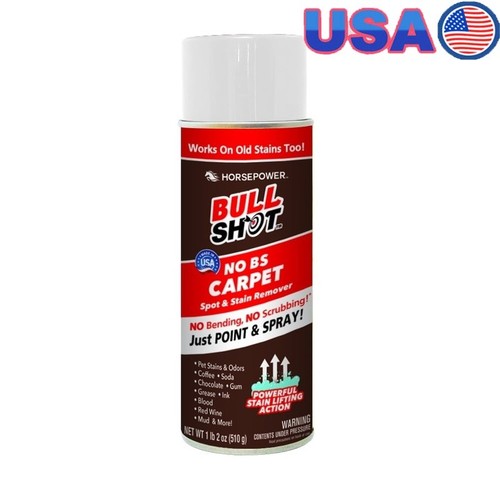 Bull Shot Stain Remover Spot Cleaner Carpet Foam Spray Deodorizer Multi ...