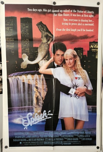 SPLASH 1984 Original Theatrical One Sheet Movie Poster Tom Hanks Daryl ...