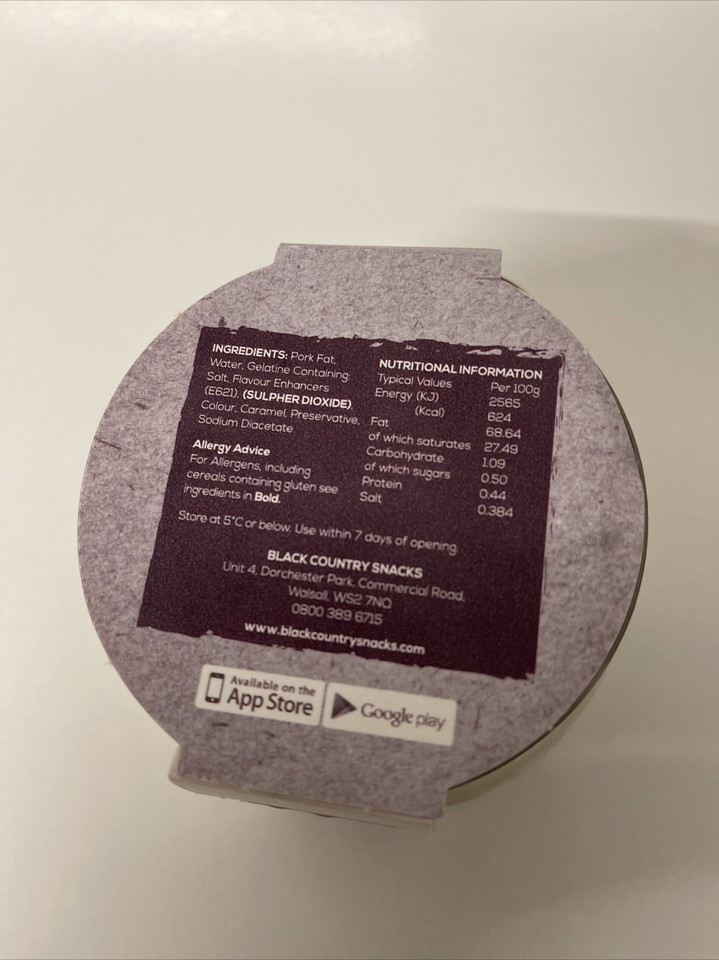 black country pork dripping 3 x 250g mucky fat , pate , roasting | eBay UK