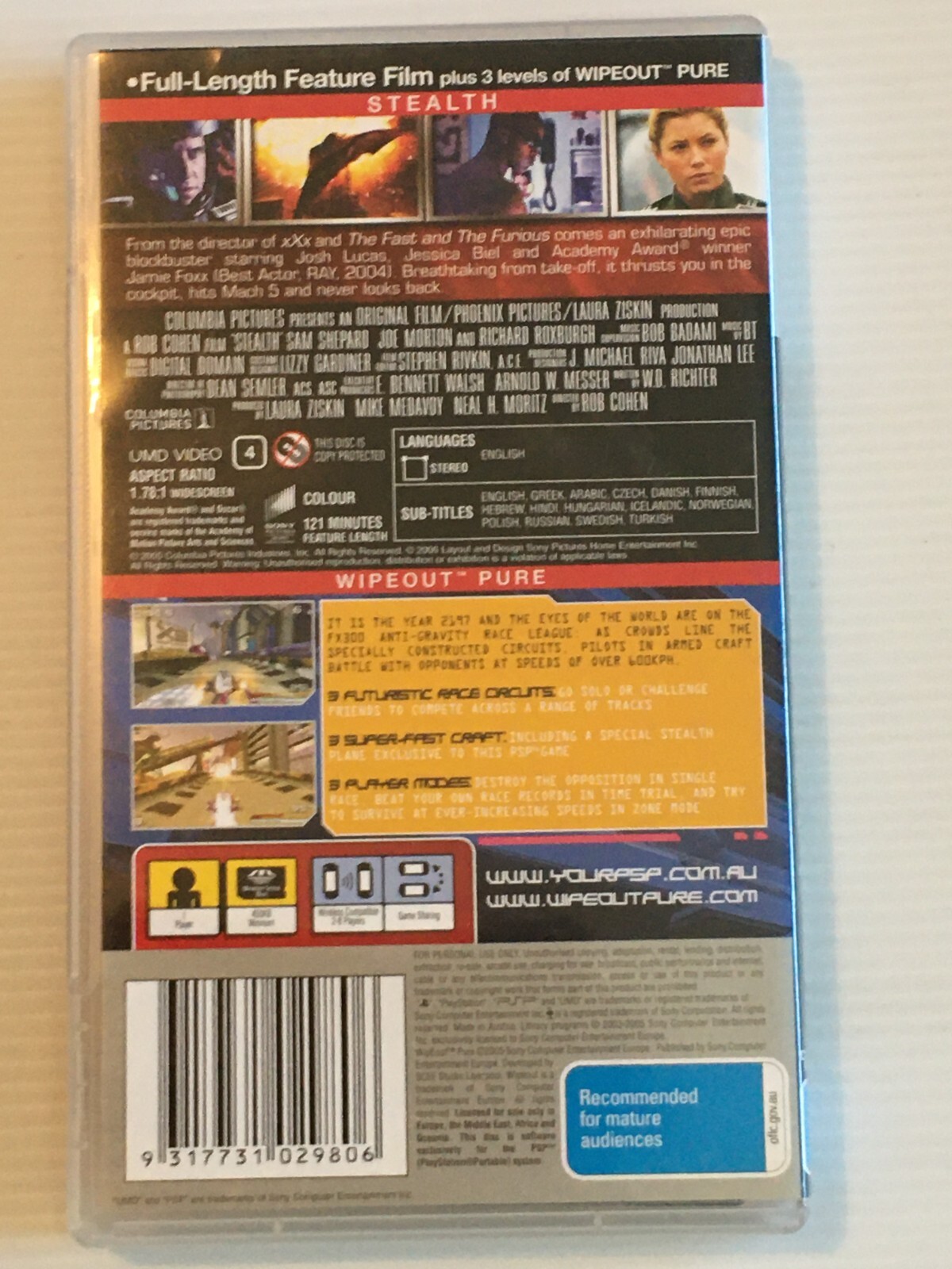 PSP - Stealth UMD Movie + 3 levels of Wipeout Pure - PSP (Playstation ...