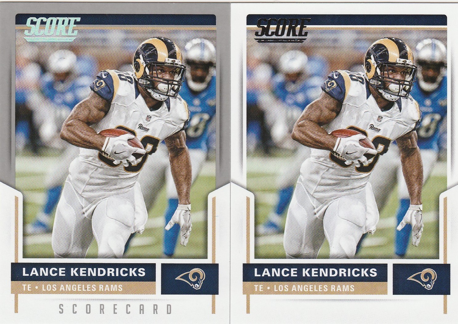 Lance Kendricks LOS ANGELES RAMS 2017 SCORE SCORECARD parallel & Base ...