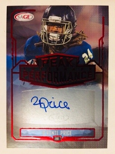 2022 Sage Hit D'Vonte Price Rookie RC Peak Performance Auto Autograph ...