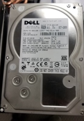 Dell 6C10R 2TB 7200RPM 3.5" SATA Hard Drive Hitachi HUA722020ALA330 ...