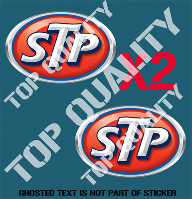 VINTAGE STP MOTOR OIL Decal Sticker X2 Petroliana Man Cave Garage ...