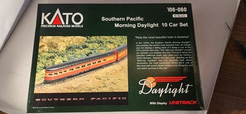 N Scale Kato Southern Pacific Morning Daylight 10 Car Set with Display ...