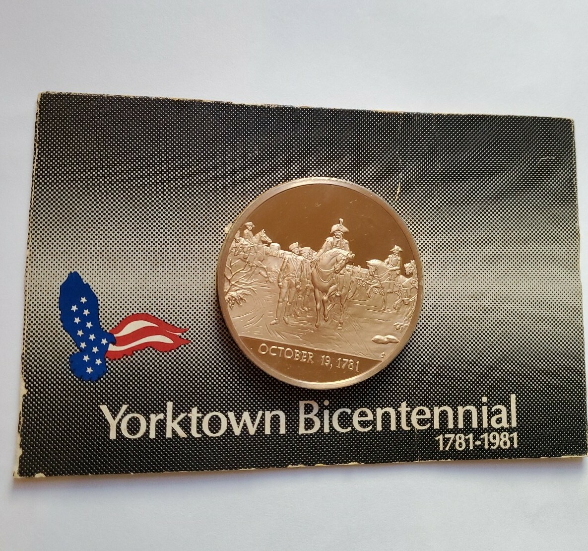 1981 Yorktown Bicentennial Coin Solid Bronze Proof New 2" Commemorative ...