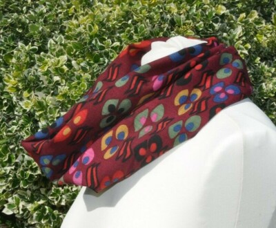 Cowl/snood in Liberty Varuna Wool maroon red, green blue pink mustard ...