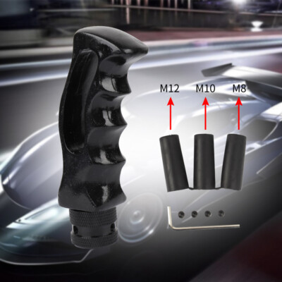 Universal Black Slotted Pistol Grip Handle Manual Gear Stick Shift Knob ...