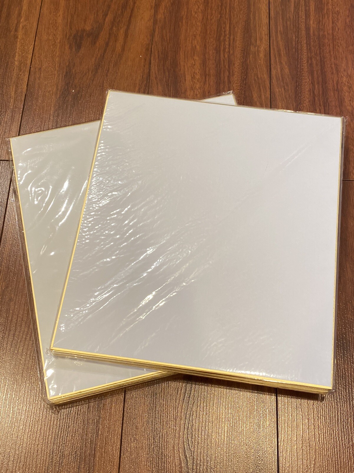 Japanese Shikishi Boards - Blank White, Gold Trim New 2-packs Of 10 (20 ...