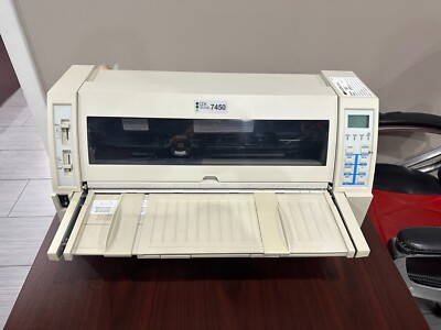 USED AMT ADP Accel-7450 T Dot Matrix Printer USB/Serial/Lan Network ...