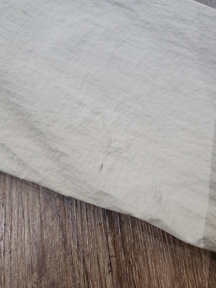 Ellesse Button Up Hooded Overshirt Jacket Off White/Beige Mens Size ...