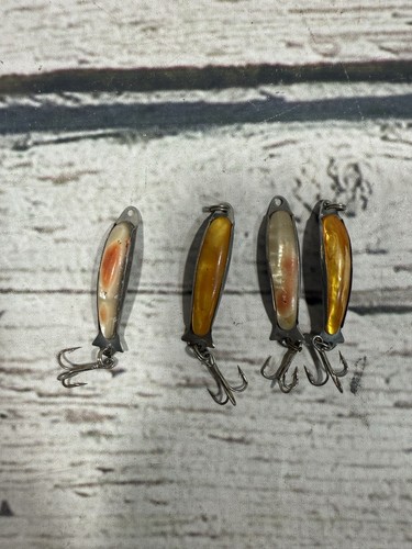 VTG Abalone Spoon Shell Fishing Lure Bait Lot Of (4) Trout Steelhead ...