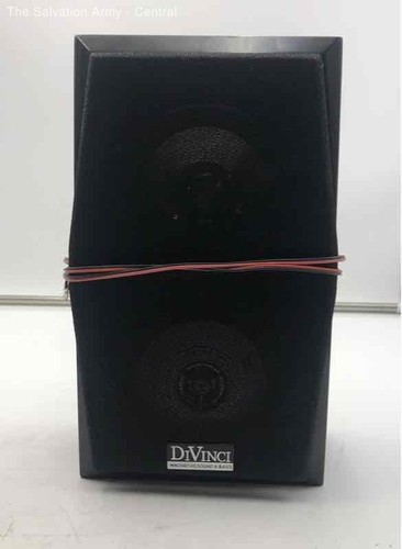 DiVinci Black Classic Compact Dual Rectangular Home Audio Speakers Set ...