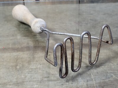 Androck Vintage Potato Masher Wooden Handle USA Kitchen Gadget | eBay