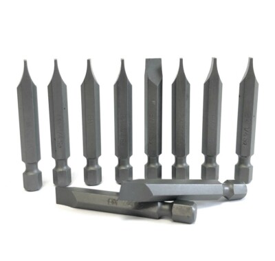 Flat Head Bit EM S2 50mm BITS 1/4" Screwdriver Socket Insert PK 1 2 5 ...