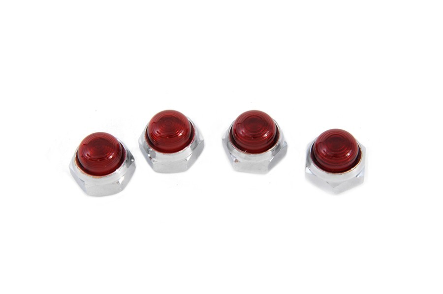 Red Rocker Arm Shaft End Cap Nuts for Harley Shovelhead - Sportster ...
