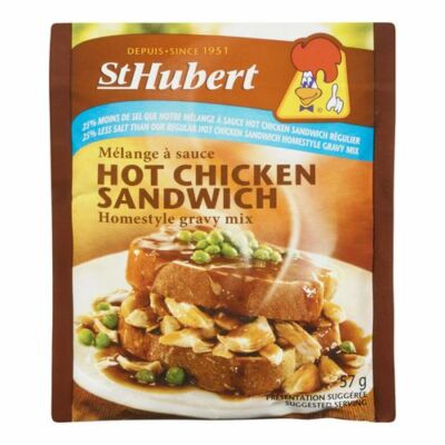 24 PACK St Hubert Hot Chicken Sandwich 25% Less Salt Gravy Sauce Mix ...