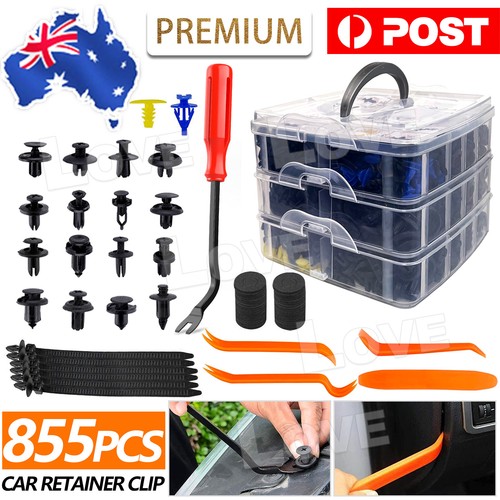 855x Plastic Fastener Car Trim Body Clips Kit Rivet Retainer Auto Panel ...