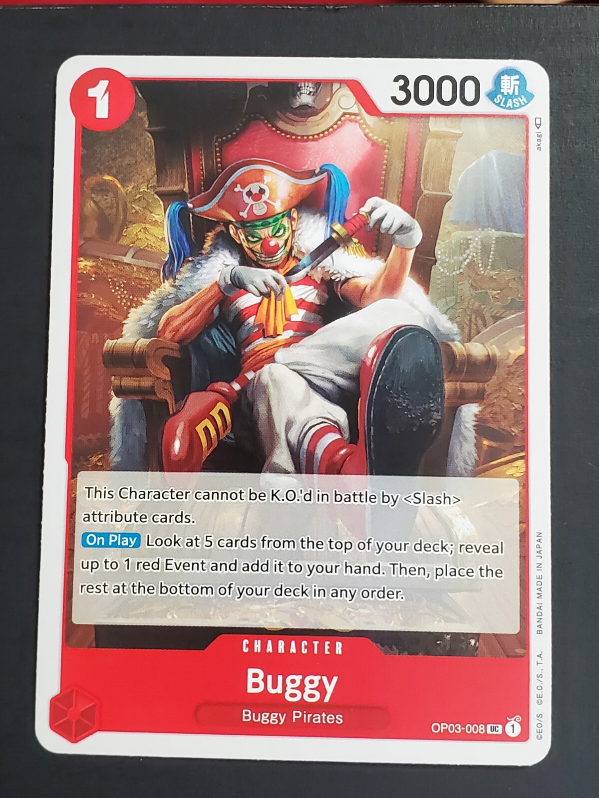 Buggy | OP03-008 | Pillars of Strength | One Piece Card Game English ...