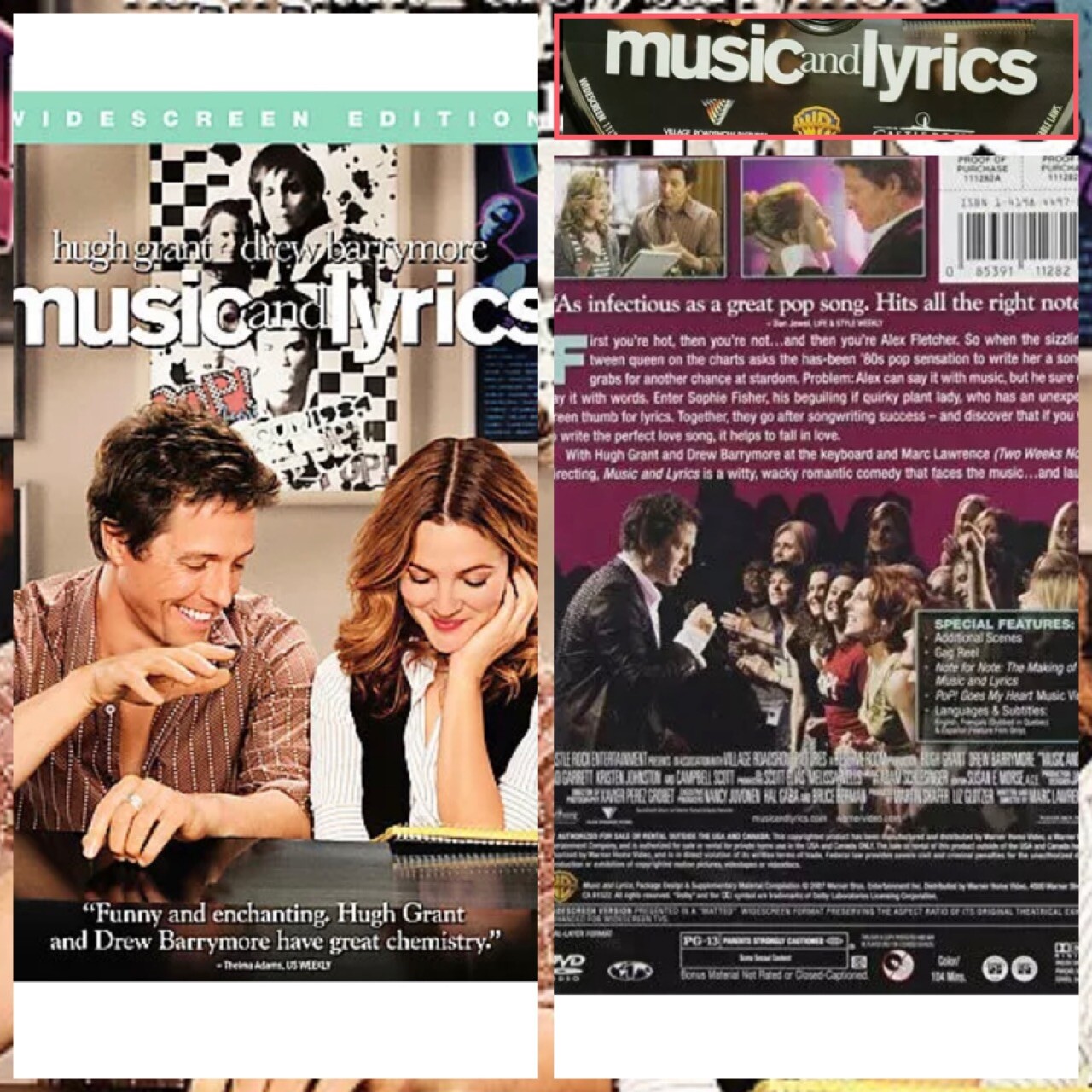 🎬Music and Lyrics (DVD, 2007, Widescreen) Drew Barrymore {Brand New}🎬 ...