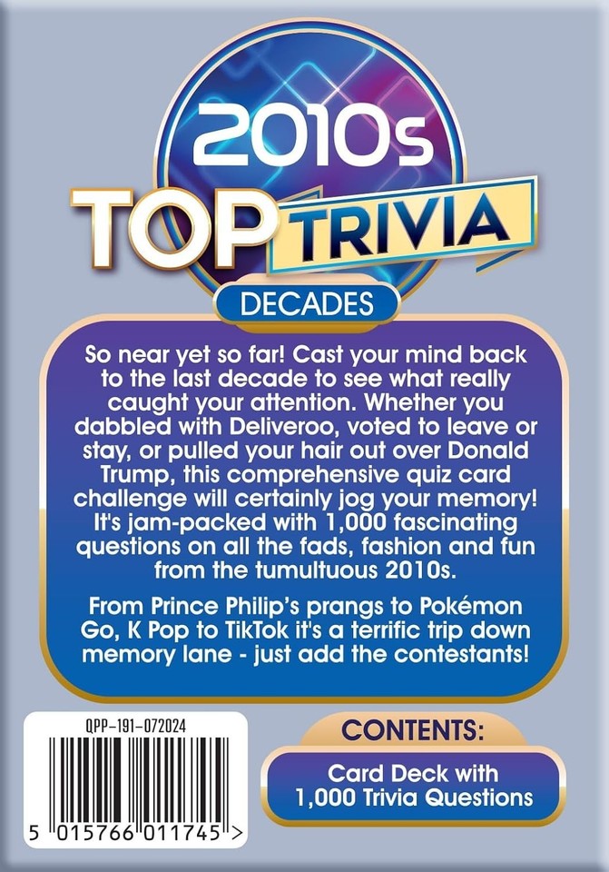Top Trivia Decades Games - 1000 Questions Cheatwell Games Ages 14+ / 2 ...
