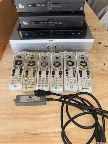 LOT of 4 Direct TV Satellite Receivers Boxes w/ 3 Power Cords &6 ...