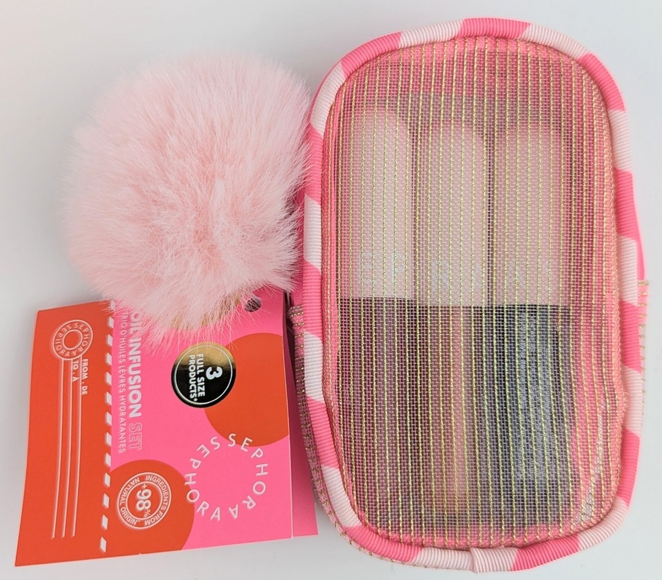 Sephora Lip Oils Infusion Set + Pom Pom Case Includes: Blackberry ...