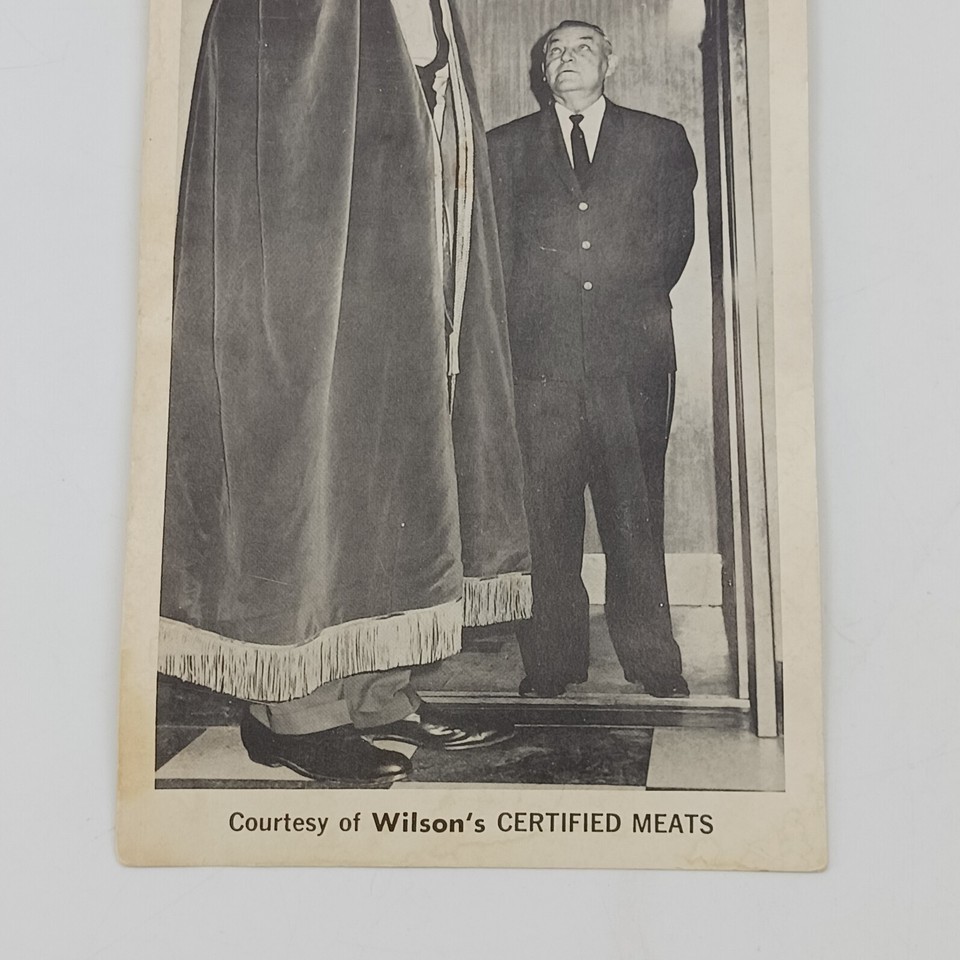 SIGNED Wilson's Certified Meats advertising card black & white photo ...