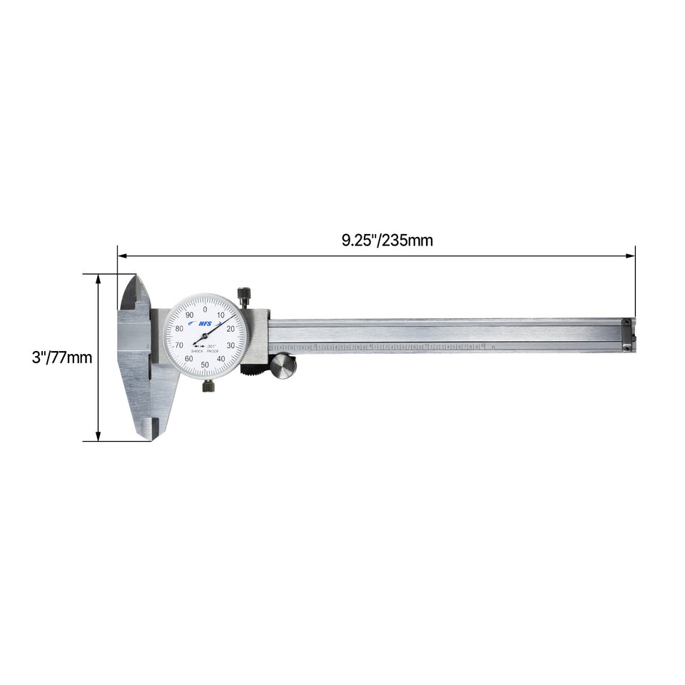 0-6" Imperial Calipers 4 Way Dial Caliper 0.001" Shock Proof New | eBay