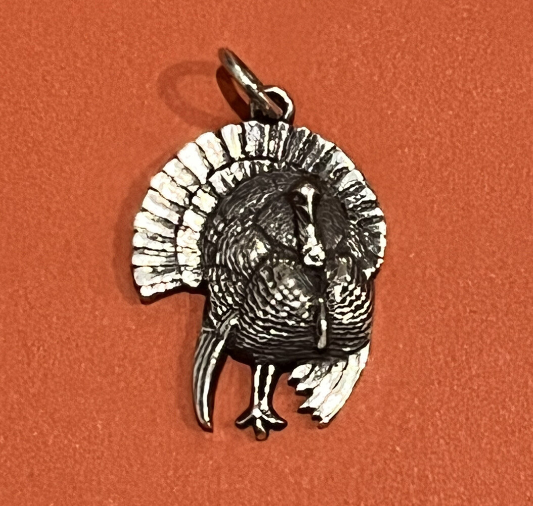 James Avery Retired Sterling Silver Turkey Pendant - Gem