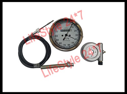 Replica Smiths Speedometer White 120 MPH With 54" Cable and Alloy Hub ...